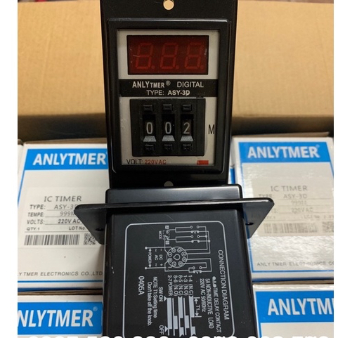 RƠLE ANLY TIMER THỜI GIAN ASY-3D 220VAC -5A | Shopee Việt Nam