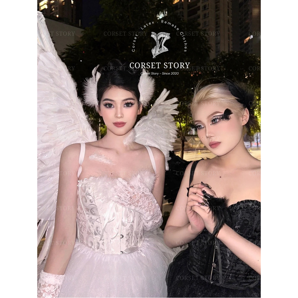 CORSET STORY - Set cosplay thiên thần ác quỷ cô dâu đỏ đêm halloween ...