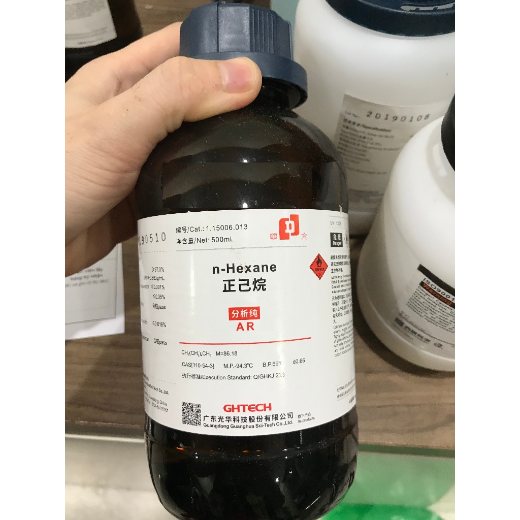 Chất n- Hexane 96% Xilong CAS 110-54-3 C6H14 chai 500ml | Shopee Việt Nam