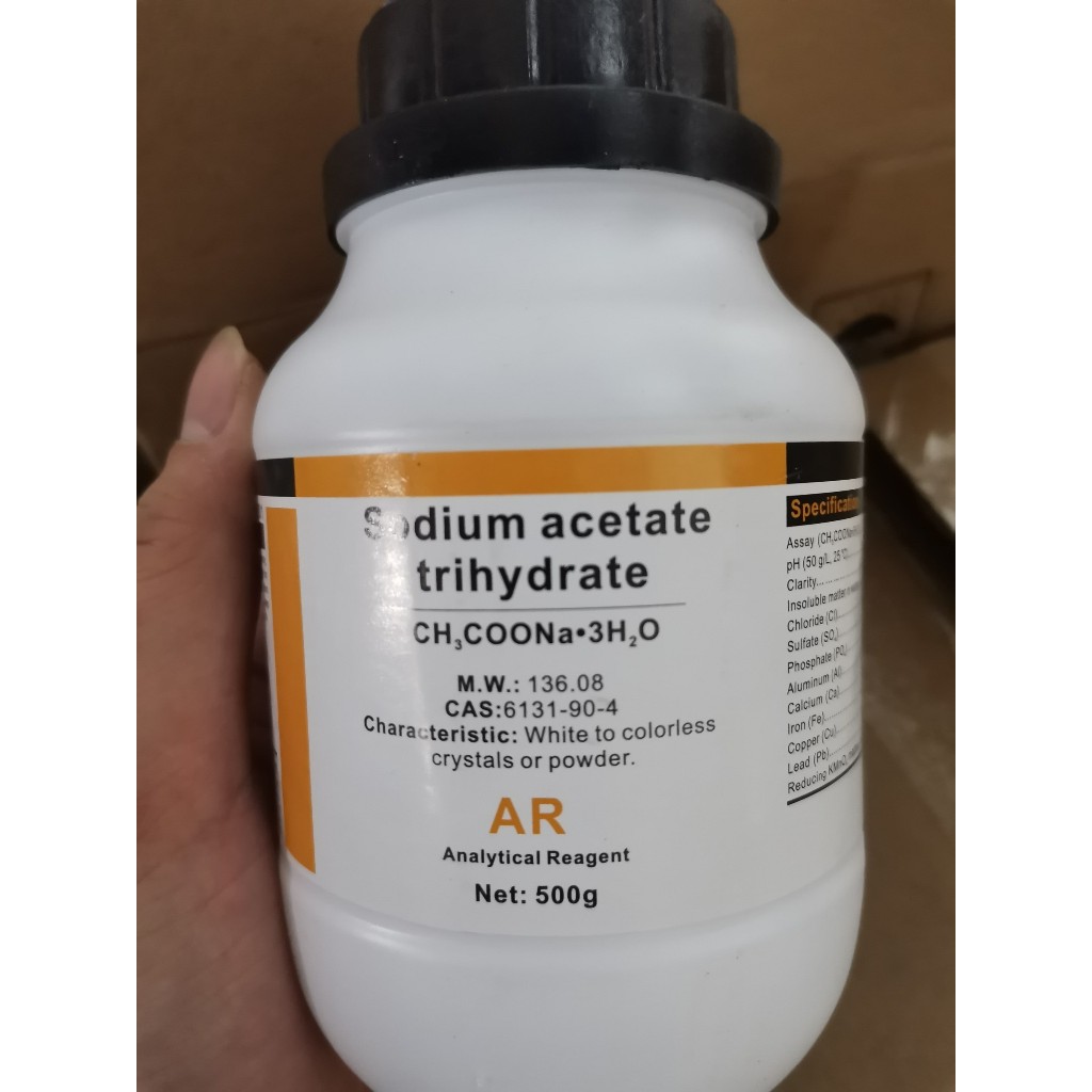 Sodium acetate trihydrate CH3COONa lọ 500g Xilong CAS 6131-90-4 natri ...