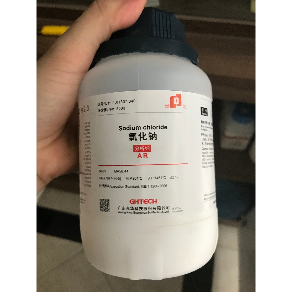 Chất sodium chloride NaCl JHD CAS 7647-14-5 lọ 500g natri clorua sơn ...