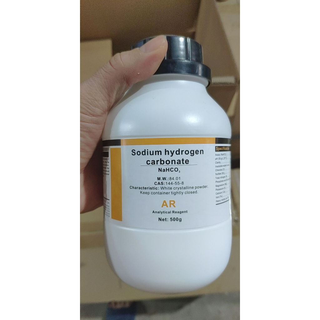 Chất Sodium hydrogen carbonate NaHCO3 99.5% lọ 500g natri cacbonat ...