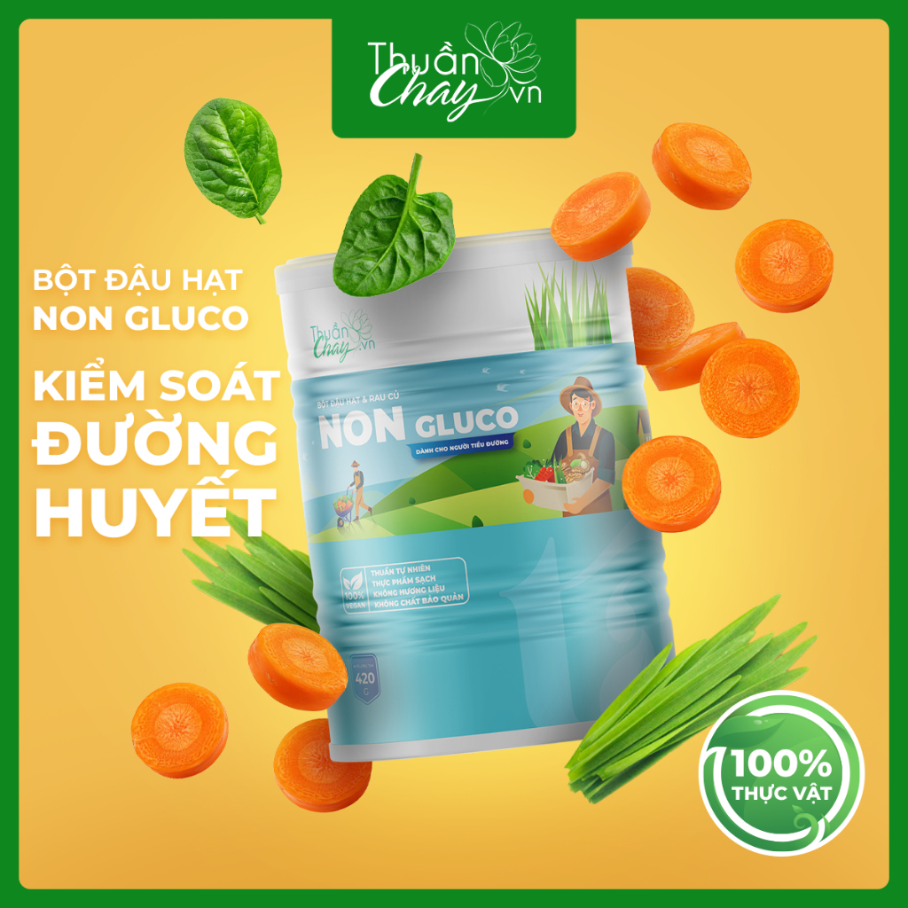 NON GLUCO 420g - Bột đậu hạt rau củ ổn định đường huyết cho người tiểu đường | Shopee Việt Nam