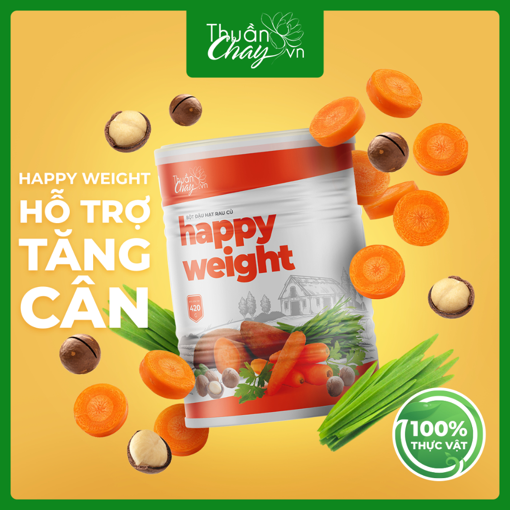 Happy Weight - Thương Hiệu Thuần Chay - 420g - Hỗ Trợ Tăng Cân | Shopee Việt Nam