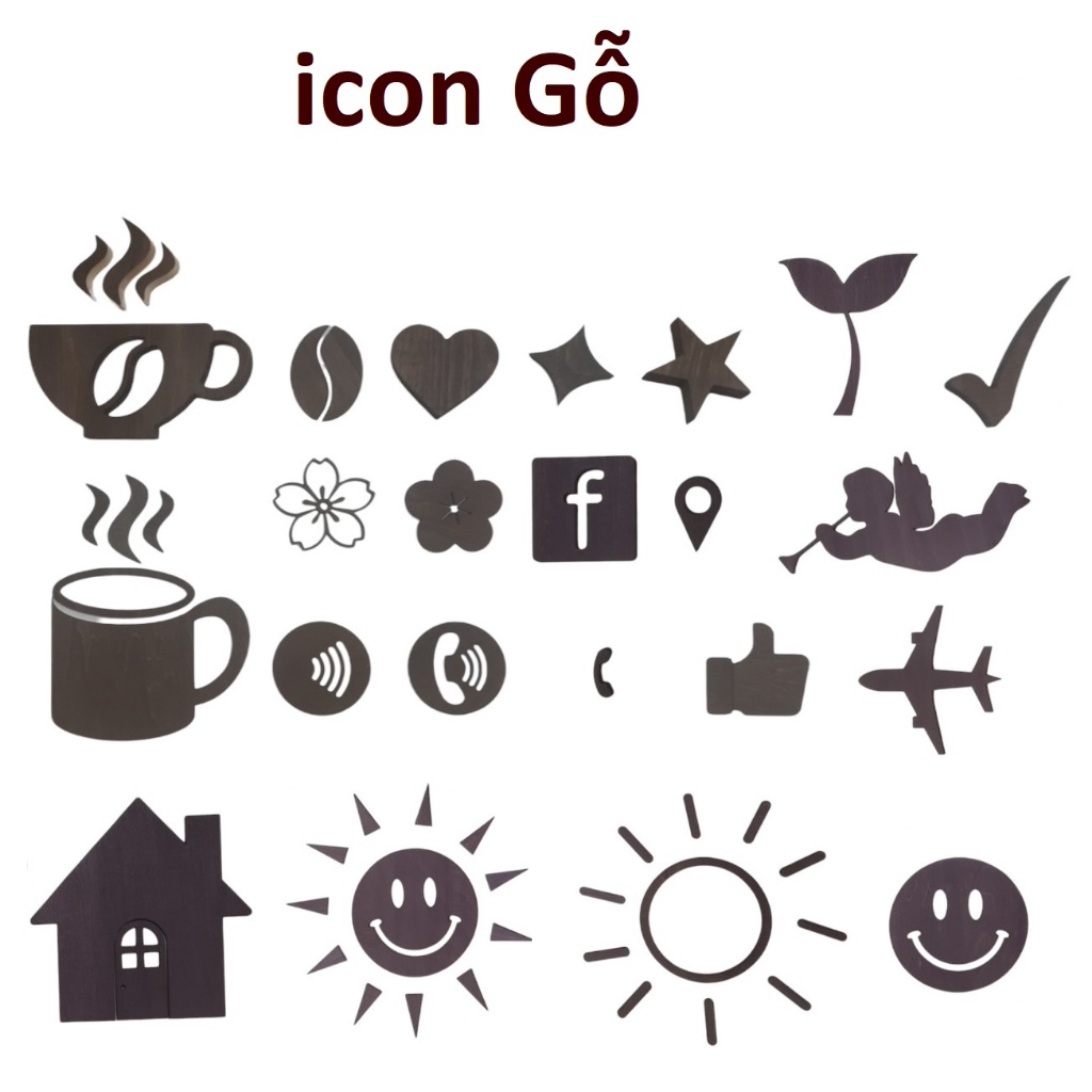Họa tiết trang trí gỗ, decor vintage, icon gỗ dễ thương, icon gỗ, họa ...