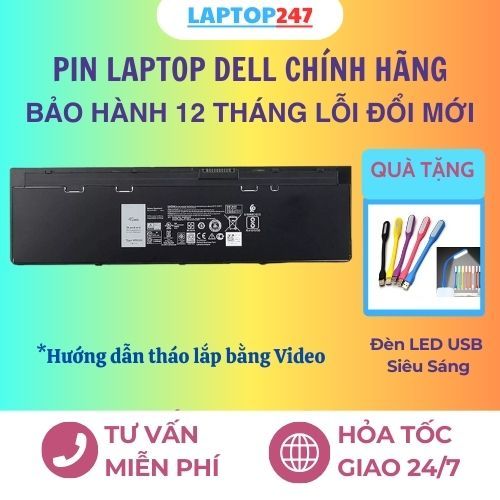 Pin Laptop Dell Latitude E7240 E7250 7240 7250 WD52H VFV59 - Pin Laptop ...