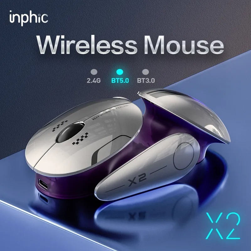Chuột không dây: INPHIC X2 bluetooth kiêm wireless - Silent cực êm ...
