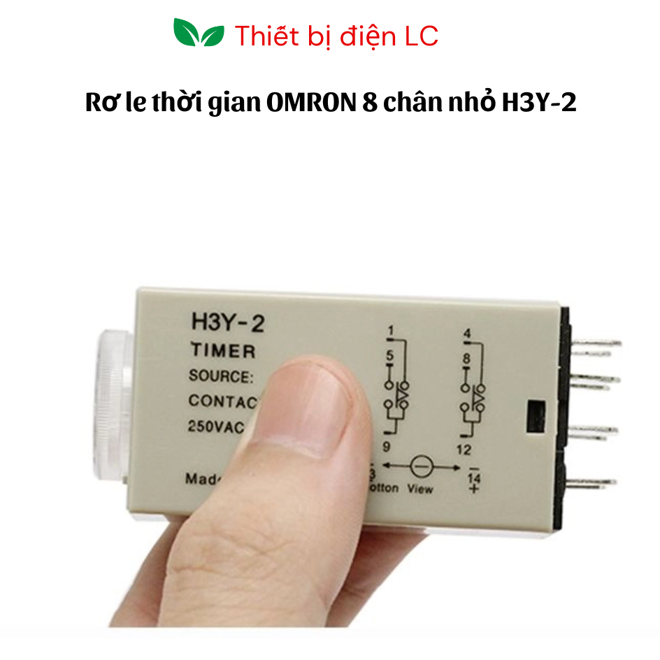 Rơ le thời gian 8 chân nhỏ H3Y-2 12VDC 24VDC 110VAC 220VAC | Shopee Việt Nam