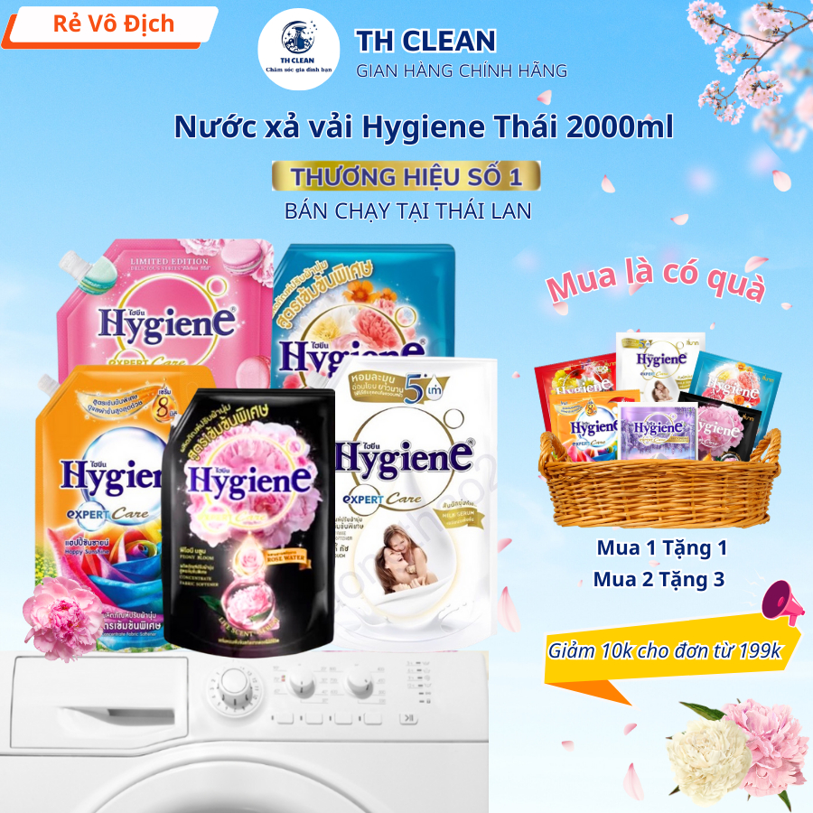Nước xả vải Hygiene Thái Lan Đen, Trắng 1150ml, 1300ml, 2000ml chính hãng - TH Clean | Shopee ...