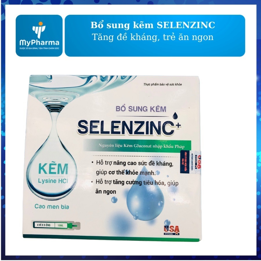 SelenzinC – Bé ăn ngon, tiêu hóa tốt, tăng sức đề kháng hộp 20 ống 10ml ...
