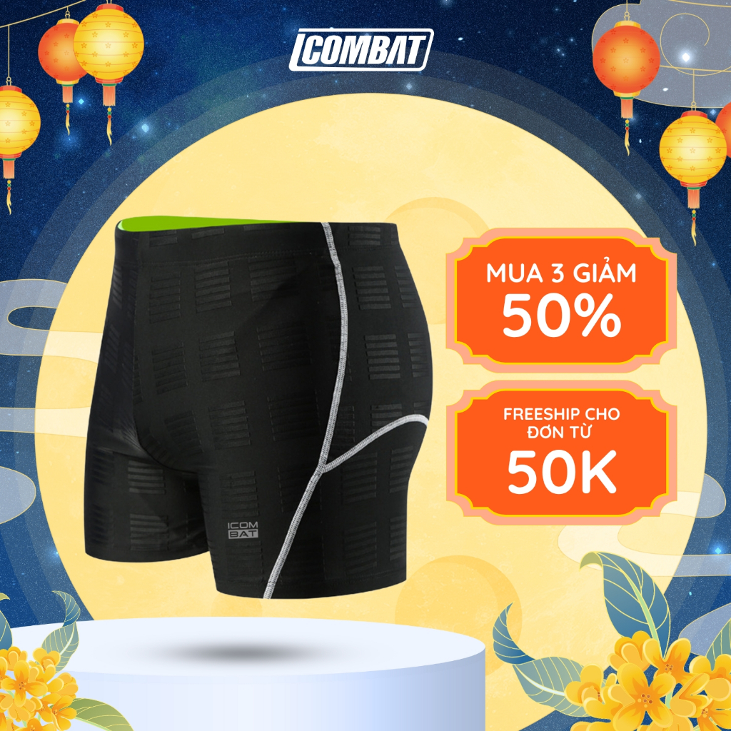 Quần bơi nam boxer ICOMBAT thiết kế thời trang cho nam quần đi biển du ...