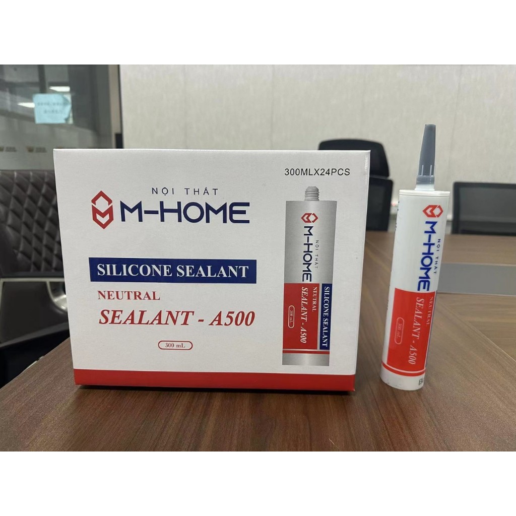 Thùng 24 chai Keo silicone A500 M Home bền chắc, siêu bóng, siêu mịn, keo xây dựng, dán nhôm ...