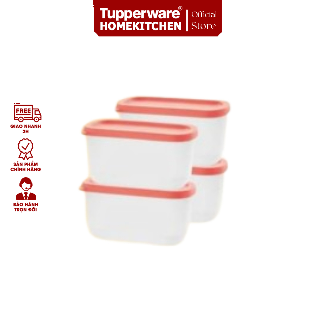 Bộ hộp Tupperware Cubix Mini Square 250ml (4 hộp) | Shopee Việt Nam