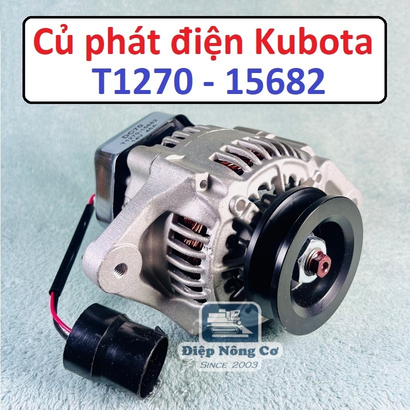Củ phát điện/ dinamo sạc 12v 14v 45A máy kéo, gặt Kubota DC70 L3218 ...