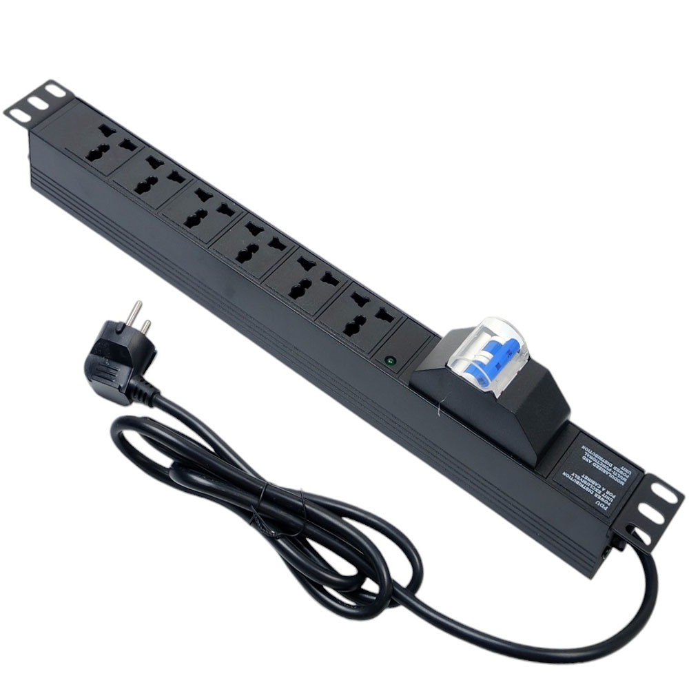 Thanh nguồn PDU 6 ổ , Thanh nguồn PDU 6 cổng đa dụng, vỏ nhôm cao cấp ...