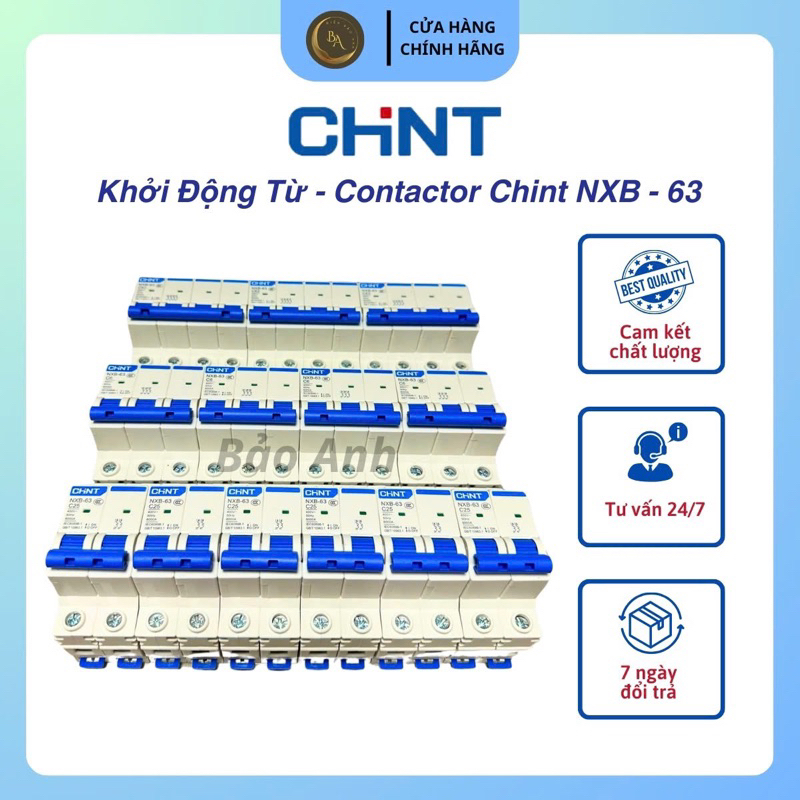 Aptomat MCB 2 Pha NXB-63 Chint 6A,10A,16A,20A,25A,32A,40A,50A,63A,80A,100,125A;Dòng Cắt | Shopee ...