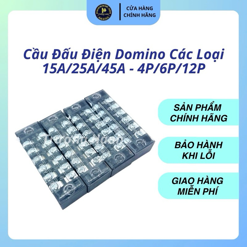 Cầu Đấu Điện Domino Các Loại 15A/25A/45A - 4P/6P/12P | Shopee Việt Nam