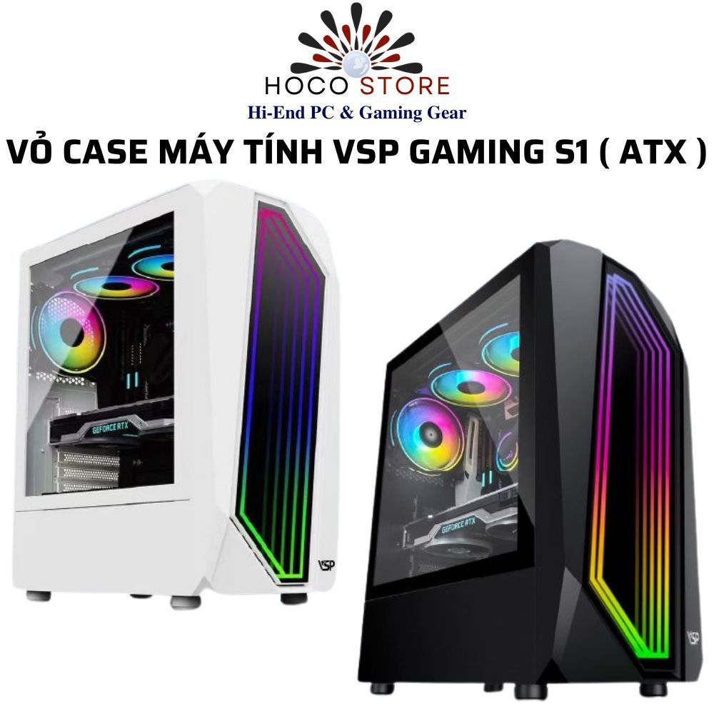 VỎ CASE MÁY TÍNH VSP GAMING S1 ATX Chassis l Hoco Store PC | Shopee Việt Nam