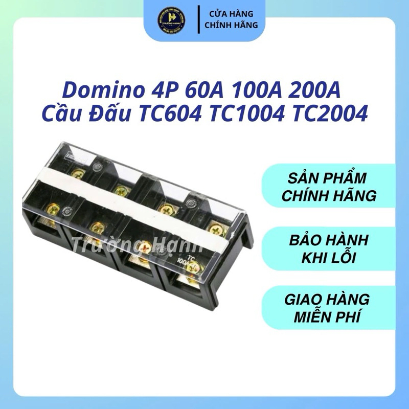 Domino 4P 60A 100A 200A Cầu đấu TC604 TC1004 TC2004 | Shopee Việt Nam
