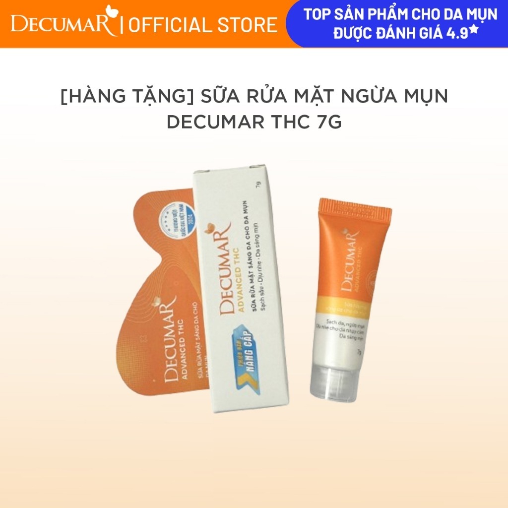 [HÀNG TẶNG KHÔNG BÁN] Sữa rửa mặt ngừa mụn sáng da Decumar THC 7g - HN0673 | Shopee Việt Nam