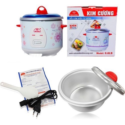 Nồi cơm điện Kim Cương KC 1.5L 1,5 lít nắp rời dùng 2 - 4 người | Shopee Việt Nam