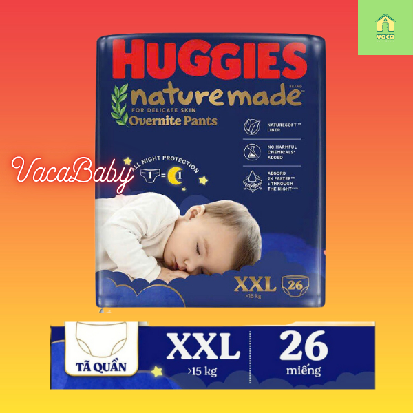 (Mới) Tã bỉm QUẦN dành cho ban đêm Huggies Naturemade Overnite đủ size ...