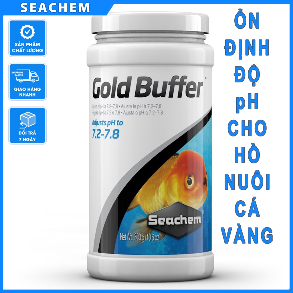 Chất đệm Seachem - Gold Buffer giúp ổn định pH 7.2-7.8 cho hồ cá Vàng - Hộp 300 gram | Shopee ...