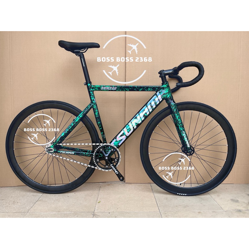 (có sẵn)xe đẹp fixed gear Tsunami snm200.tặng phanh xịn hãng Radius ...