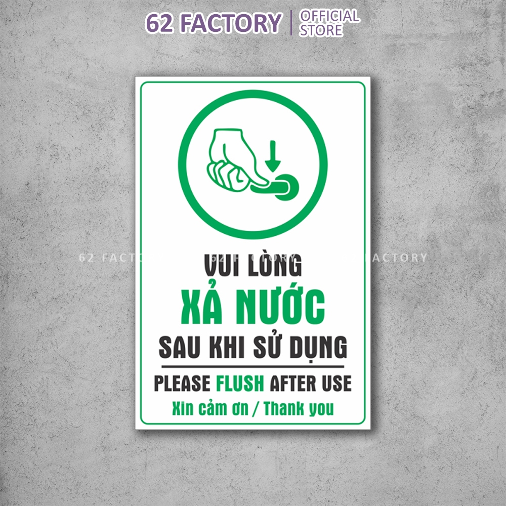 Decal Xả Nước Toilet, Decal Dán Vui Lòng Xả Nước Sau Khi Sử Dụng, Sticker Nhớ Xả Nước Bồn Cầu ...