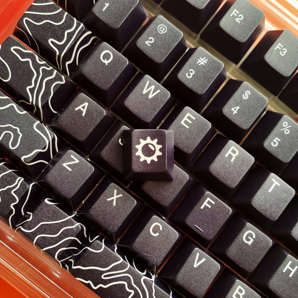|Keycap| White On Black Artis - Profile cherry, PBT cho Rainy75 ...
