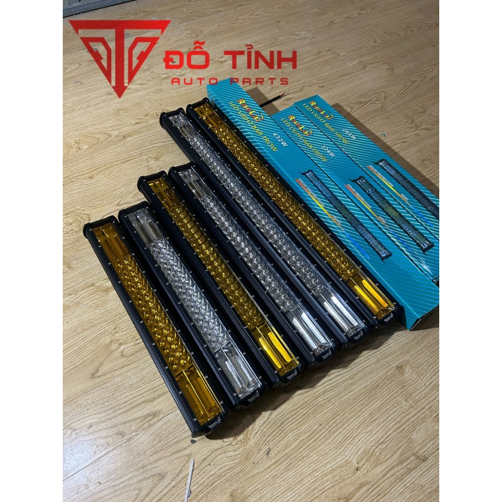 Đèn led tăng sáng 3 hàng 80cm Runlai 12/24v dùng chung 432w trắng và ...