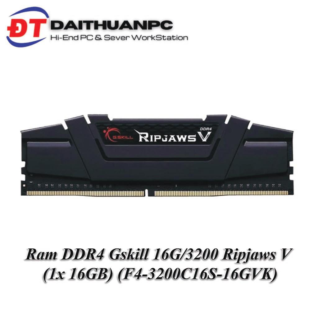 [Chính Hãng Full VAT] Ram DDR4 Gskill 16G/3200 Ripjaws V (1x 16GB) (F4 ...