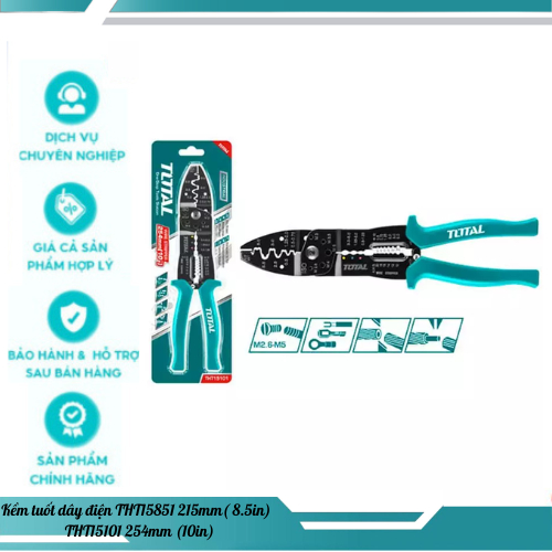 ĐỒ NGHỀ TOTAL Kềm tuốt dây điện THT15851 215mm( 8.5in) - THT15101 254mm ...