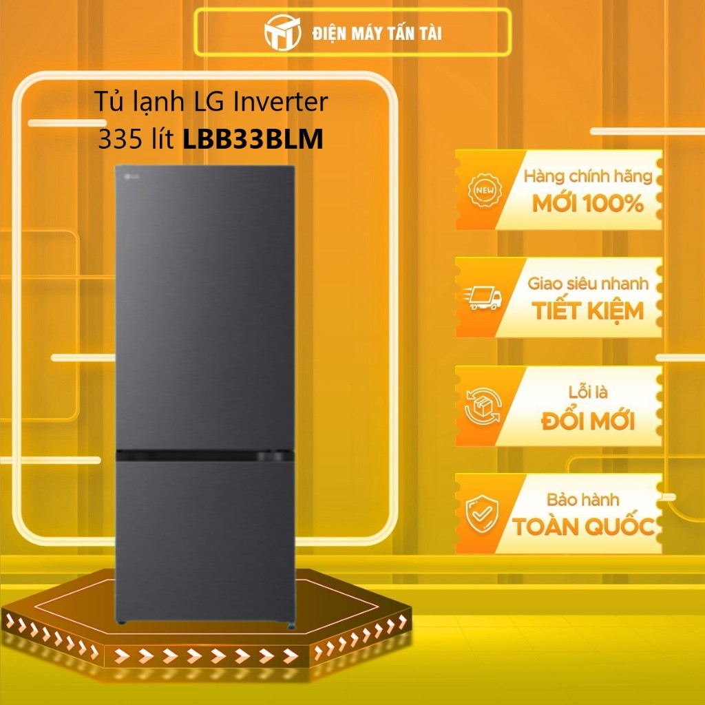 [TẤN TÀI LĐ 0Đ] LBB33BLM - - Tủ lạnh LG Inverter 335 lít LBB33BLM - BẢO ...