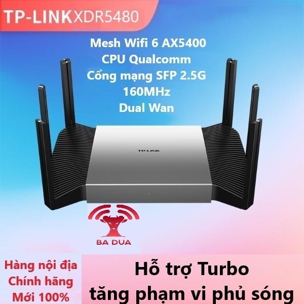 Bộ Phát Wifi Mesh Wifi 6 Dual Wan Turbo 2.5G Gigabit Tplink TP-Link XDR5480 AX5400 | Shopee Việt Nam