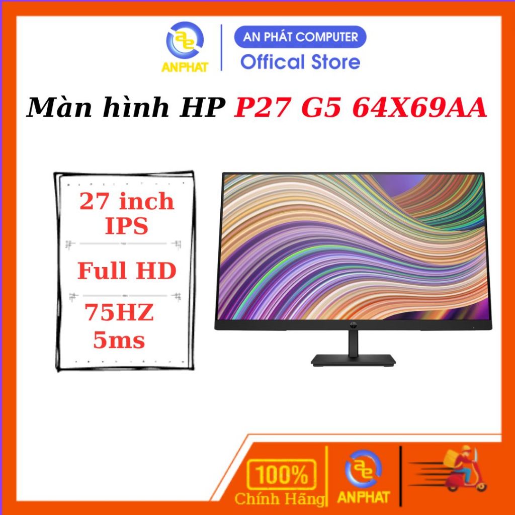 Màn Hình HP P27 G5 64X69AA (27.0 inch - FHD - IPS - 75Hz - 5ms ...