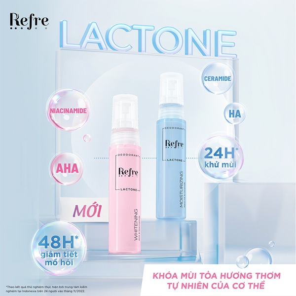 Xịt Khử Mùi Refre Lactone Khóa Mùi Tỏa Hương Thơm Tự Nhiên (30ml ...