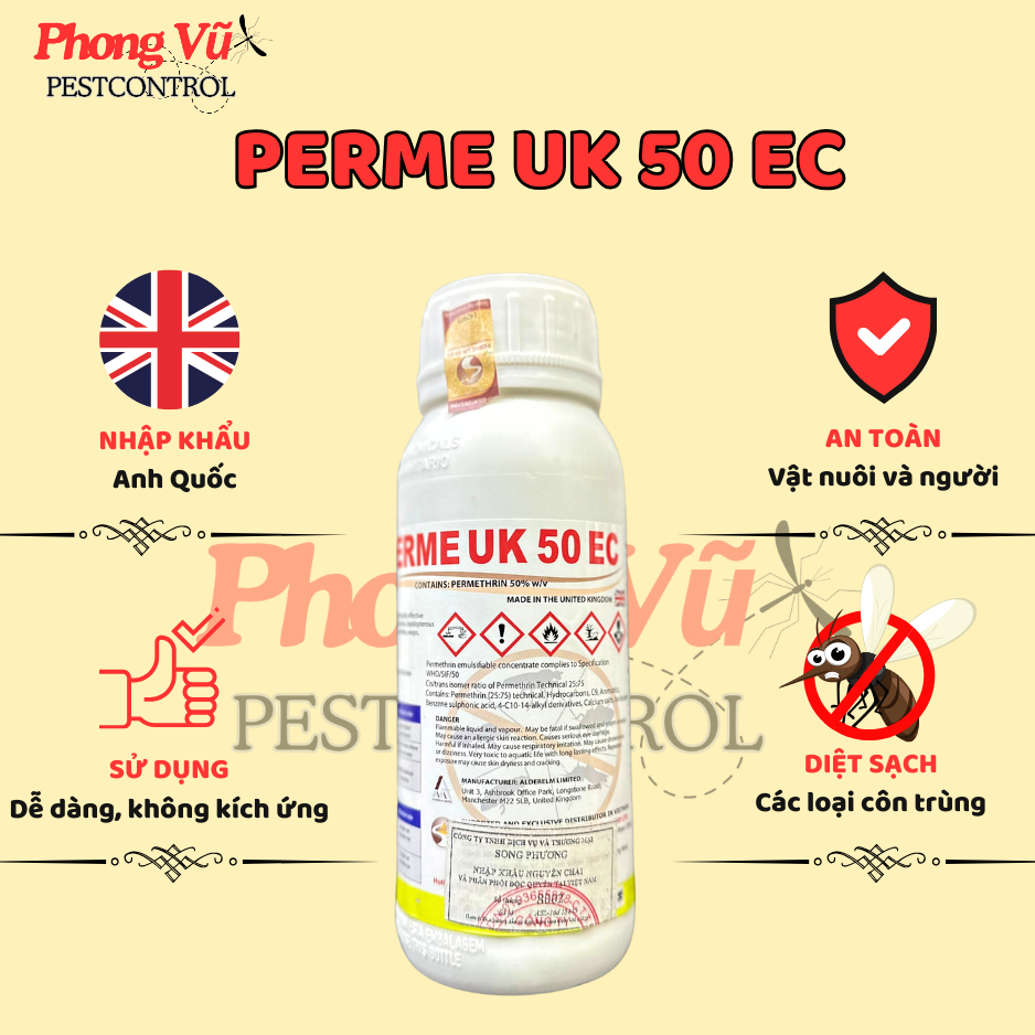 Th.u..ố.c di.ệ.t r.u.ồi, mu.ỗi, kiế.n, g.ián, b.ọ chét PERME UK 50EC - chai 500ml | Shopee Việt Nam