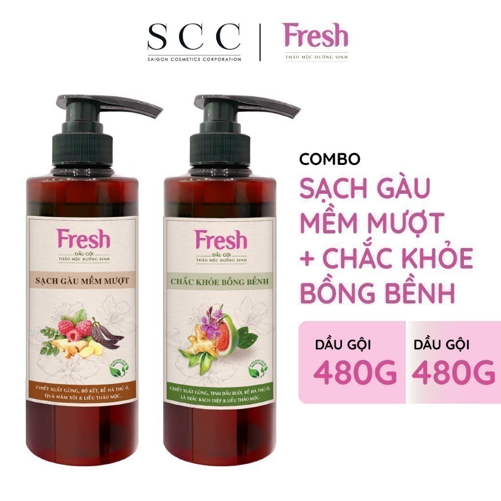 [LIVE 1.10 x Fresh] Combo 2 chai Dầu gội Fresh Thảo Mộc Dưỡng Sinh ...