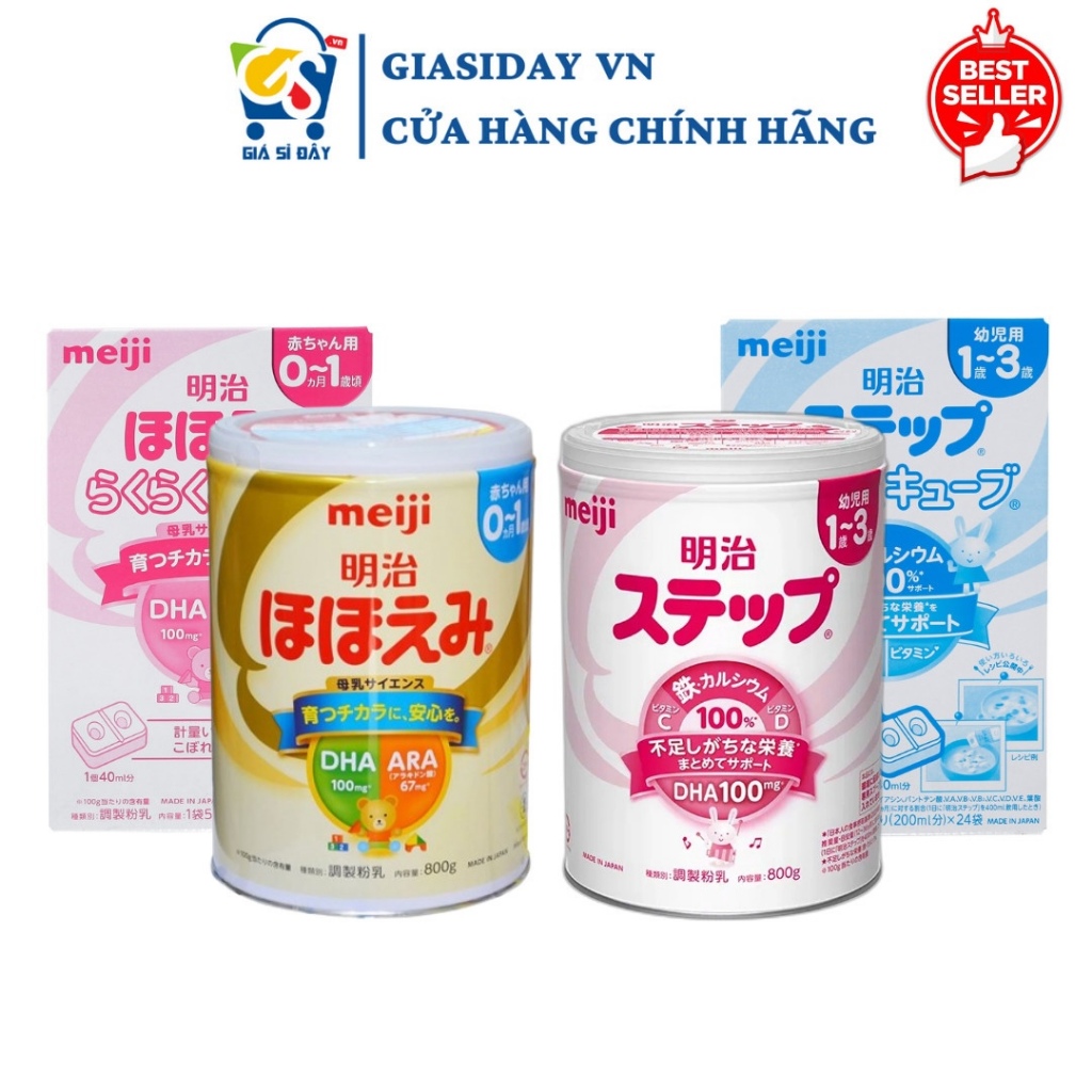 Sữa Meiji NỘI ĐỊA Nhật Lon, Thanh Số 0-9 , 0-1 & 1-3 , Meiji HP , Sữa Bột Công Thức 800g ...