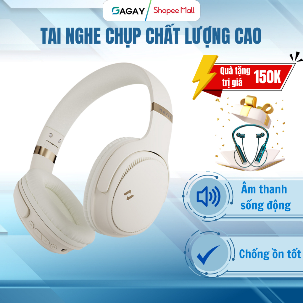 Tai nghe chụp tai H630BT âm thanh chất lượng cao , tai nghe bluetooth 5 ...