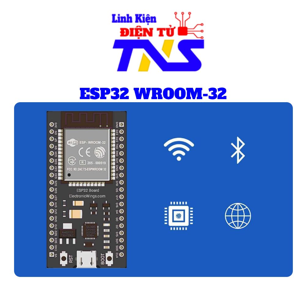 Kit RF Thu Phát Wi-Fi + Bluetooth + BLE ESP32 WROOM-32 - Linh kiện điện ...