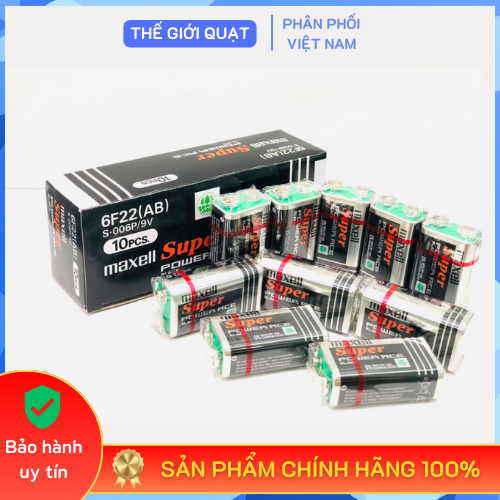 [HỎA TỐC] Pin 9V Maxell 6F22 SUPER ACE cho remote máy chiếu, micro (hộp ...