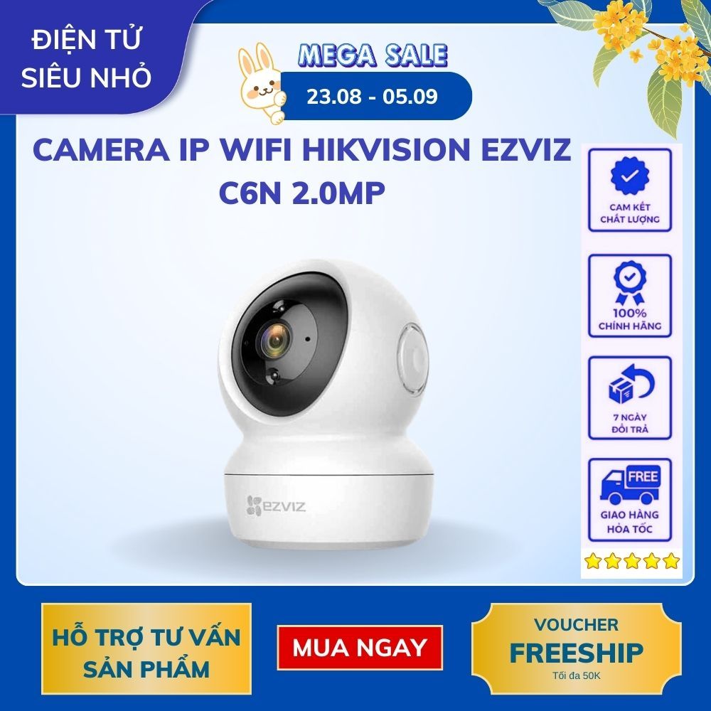 [BH 24 Tháng Chính Hãng] Camera Wi-Fi Ezviz 2MP H6C 1080P [Bản nâng cấp ...