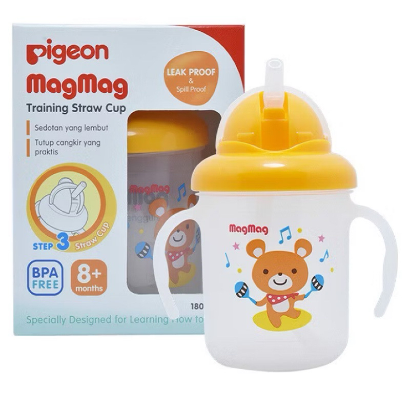 Ly mag mag ống hút 180ml Pigeon bình 3 in 1 kèm quà tặng | Shopee Việt Nam