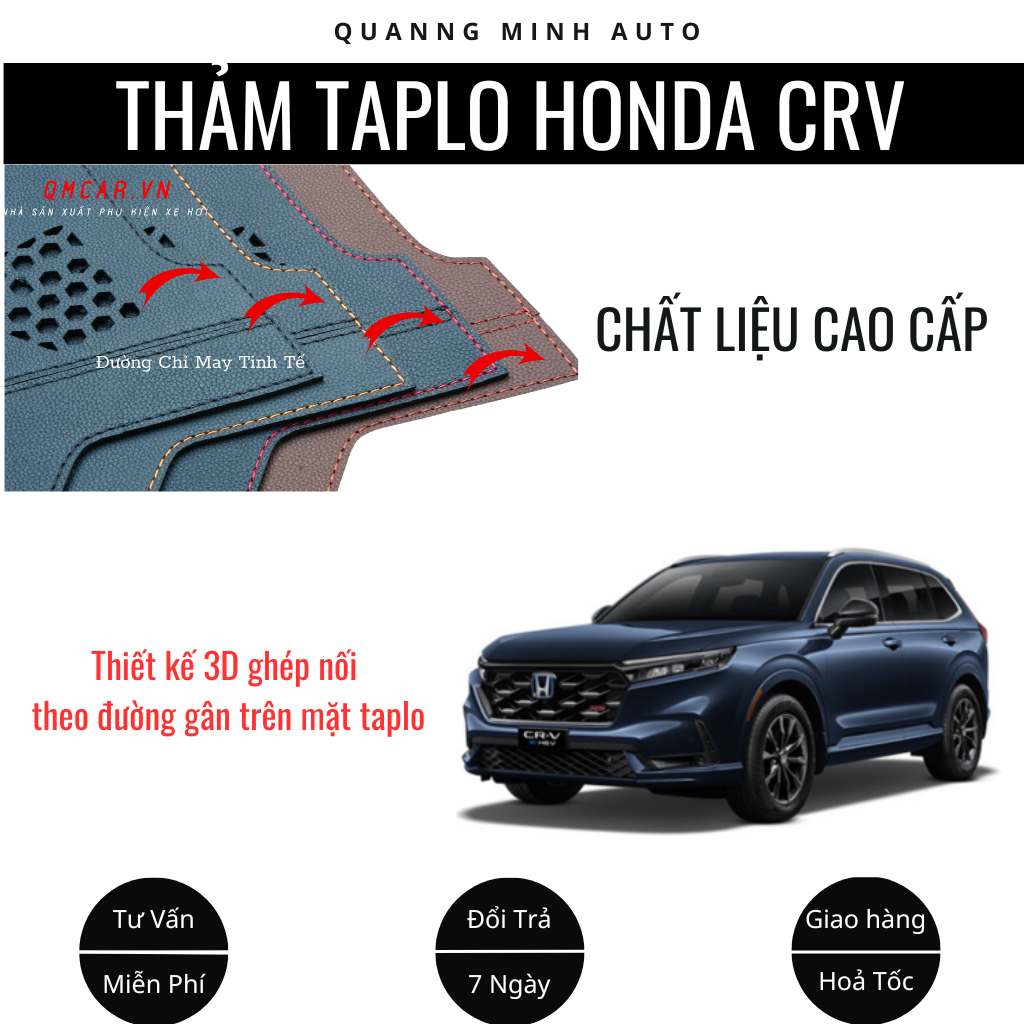 Thảm Taplo Ô Tô, Thảm Taplo Honda CRV 2018 2019 2020 2021 2022 2023 ...