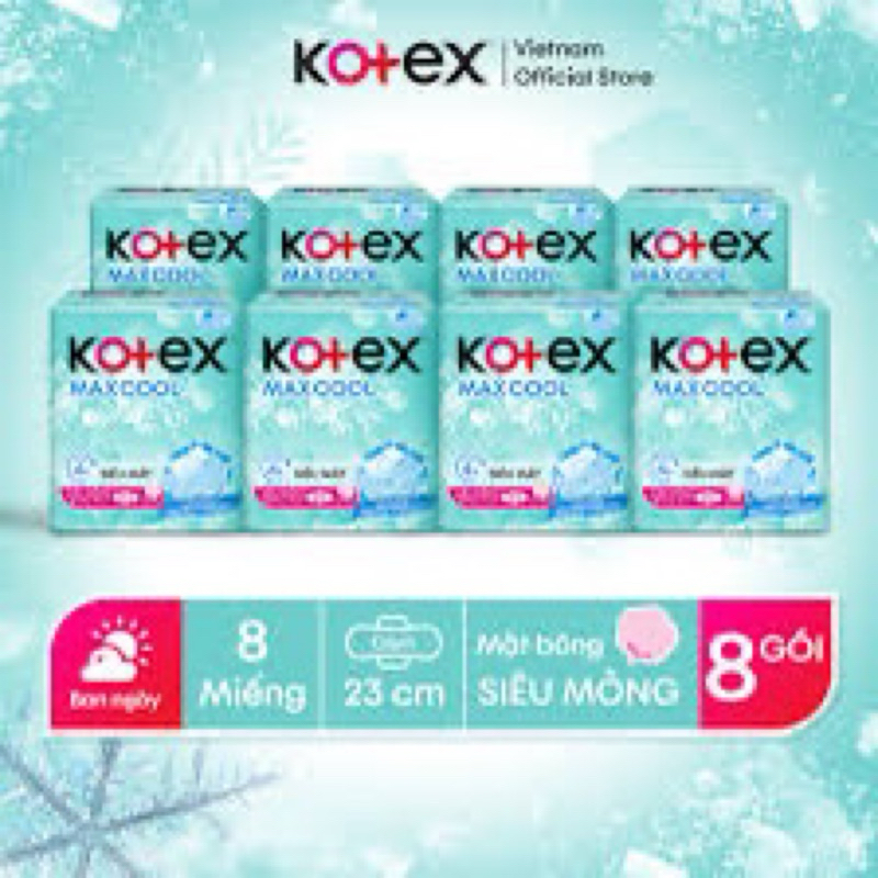 Lốc 6gói Kotex Max Cool French Spa Siêu Mỏng Cánh 8 Miếng | Shopee Việt Nam