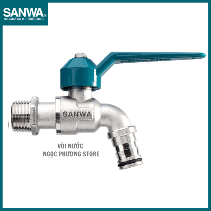 Vòi hồ, vòi vườn, vòi nước tay gạt màu SANWA THÁI LAN Phi 21mm (1/2") - Mã CKT15 FB | Shopee ...