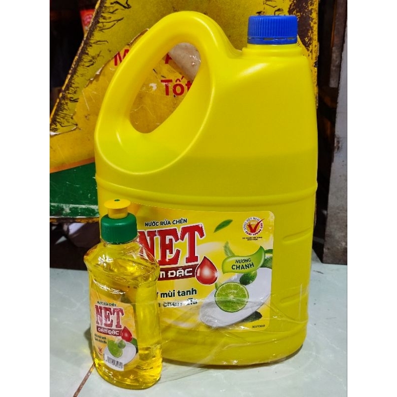 Nước rửa chén Net chanh 3.8kg + 250g siêu đậm đặc | Shopee Việt Nam