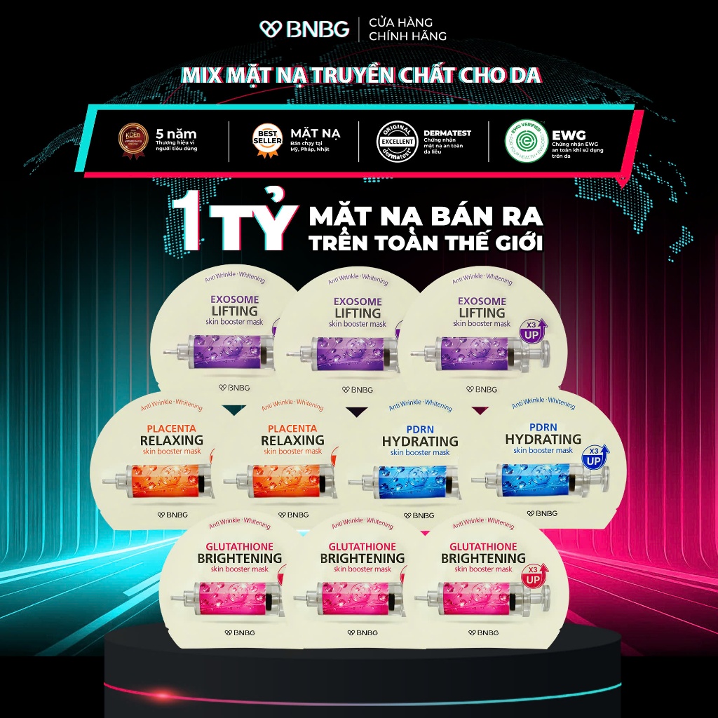COMBO 10 MẶT NẠ MIX BNBG SKINBOOSTER MASK 30g x10 | Shopee Việt Nam